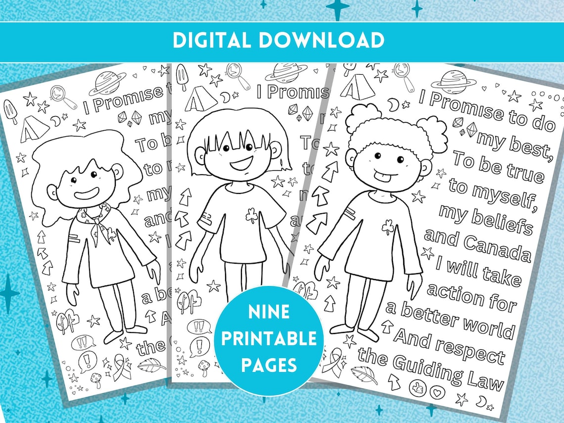 Guides Canada Uniform and Promise Colouring Pages | Girl Guide ...