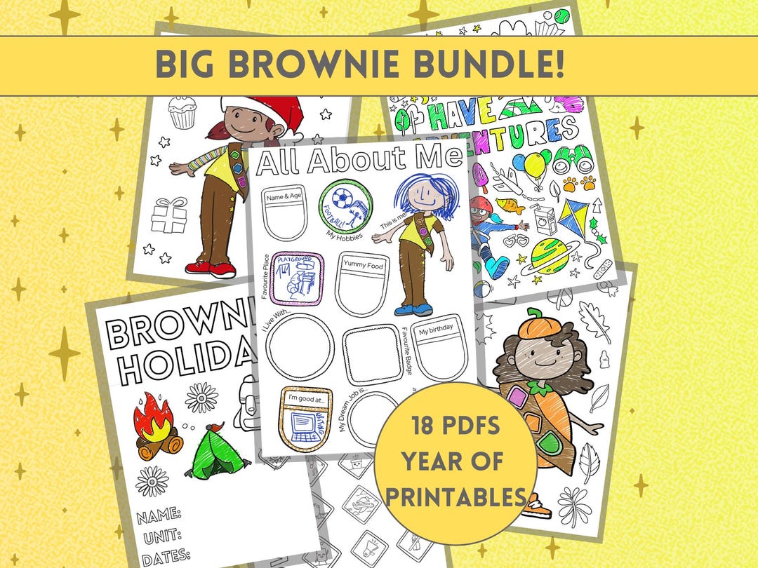 Brownie Printable Bundle | Holiday Diary, Badges, Theme Awards (PDF ...