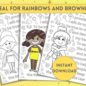 Brownie Promise and Uniform Colouring UK | Girlguiding Printable ...
