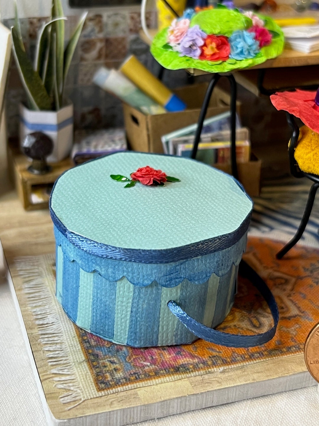 Blue Hat Box - Etsy