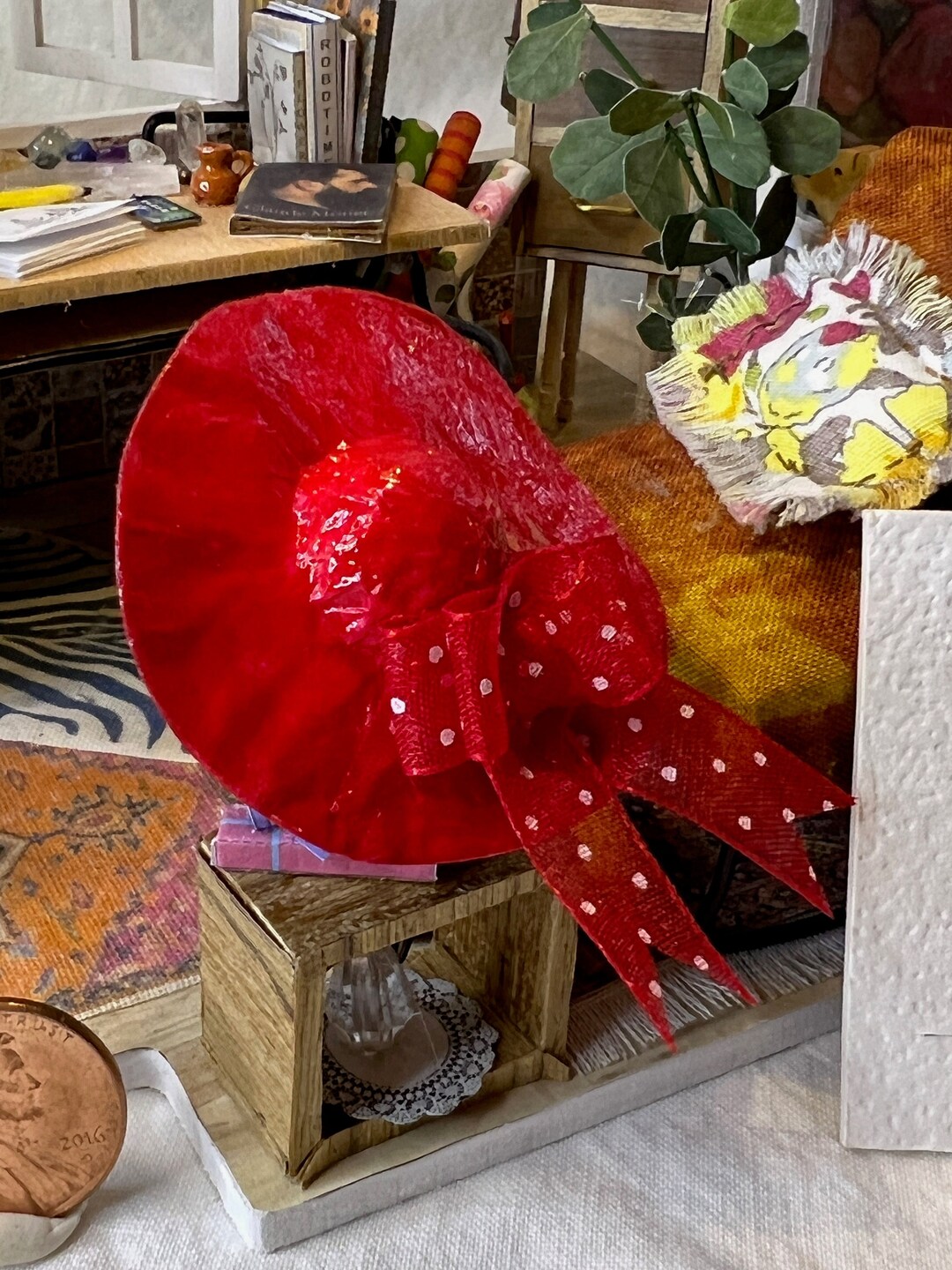 Young Lady's Wide Brimmed Red Sun Hat - Etsy