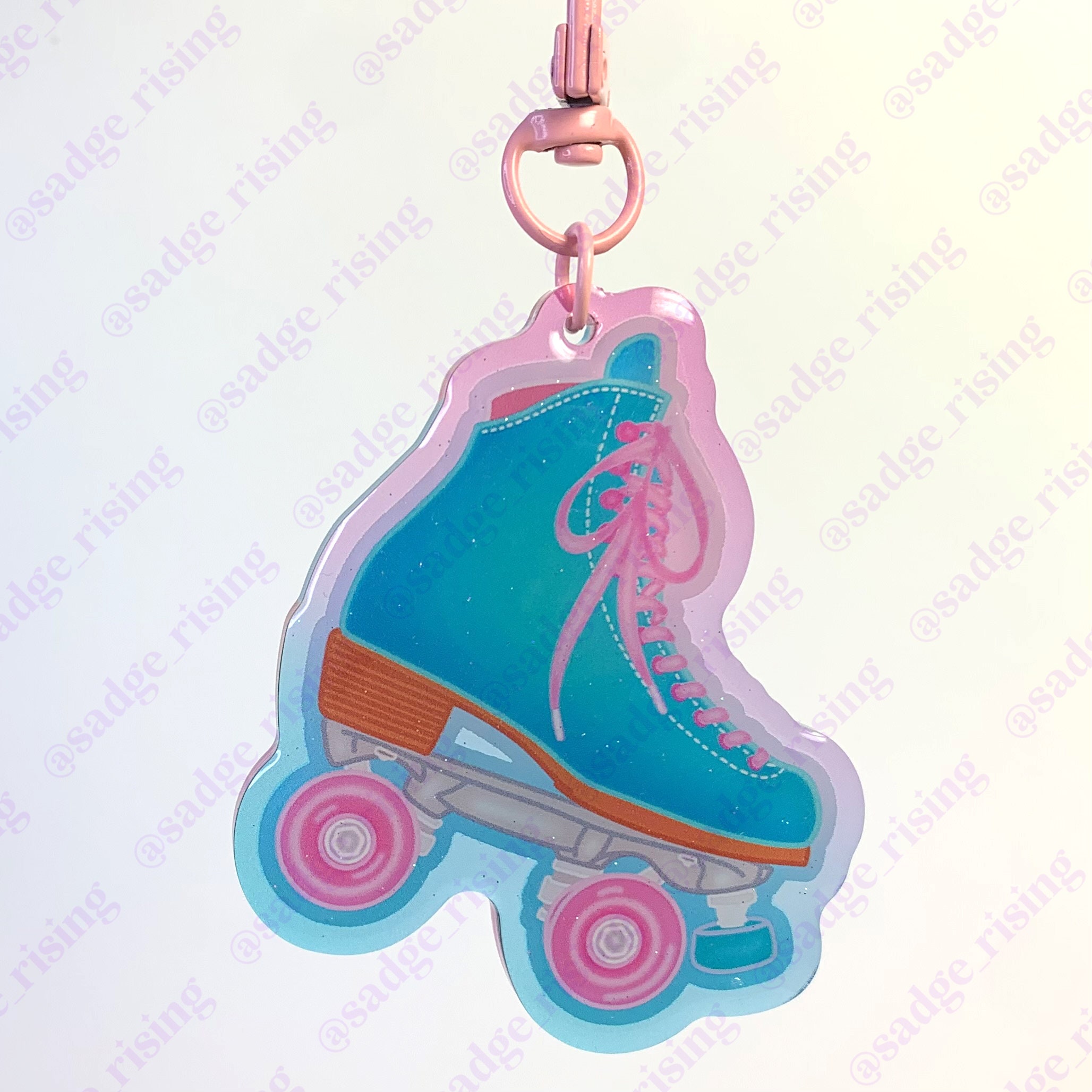 Retro Roller Skate Keychain - Etsy