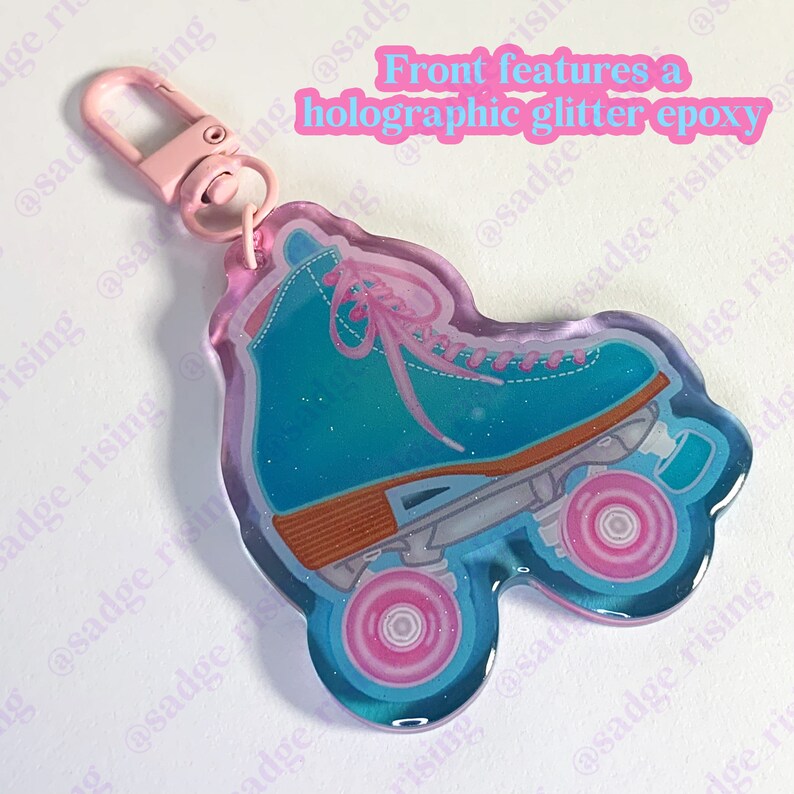 Retro Roller Skate Keychain - Etsy