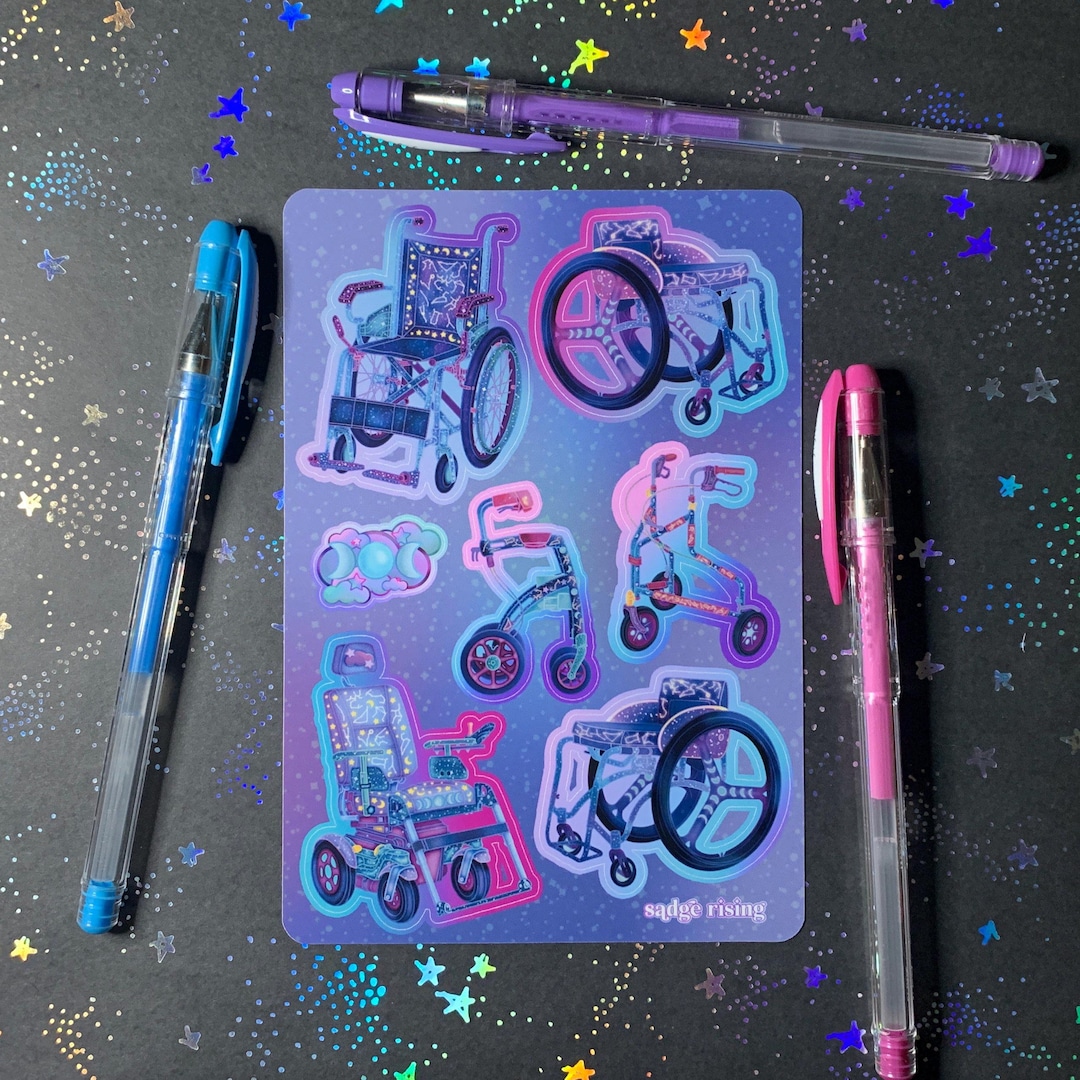 Mobility Aid Matte Vinyl Sticker Sheet --- Cosmic & Twilight ...