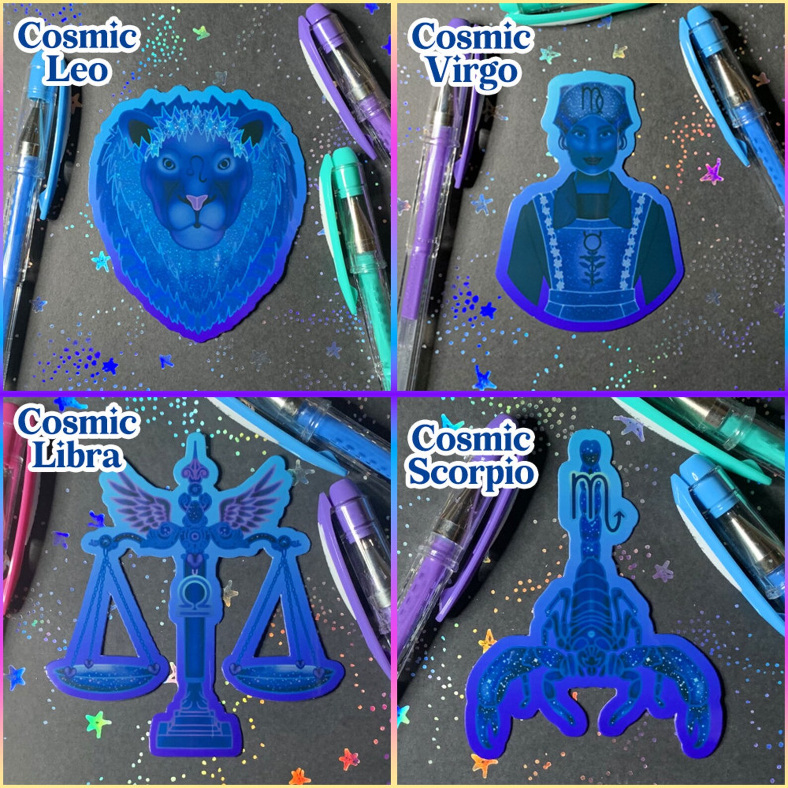 Leo-virgo Cosmic Zodiac Archetype Sticker Leo Virgo Libra Scorpio - Etsy