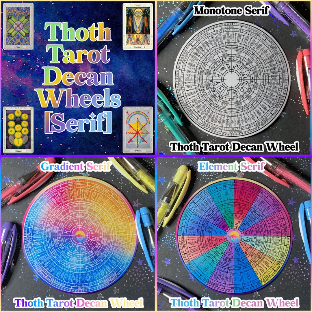 Serif Thoth Tarot Zodiac Decan Wheel Stickers - Etsy