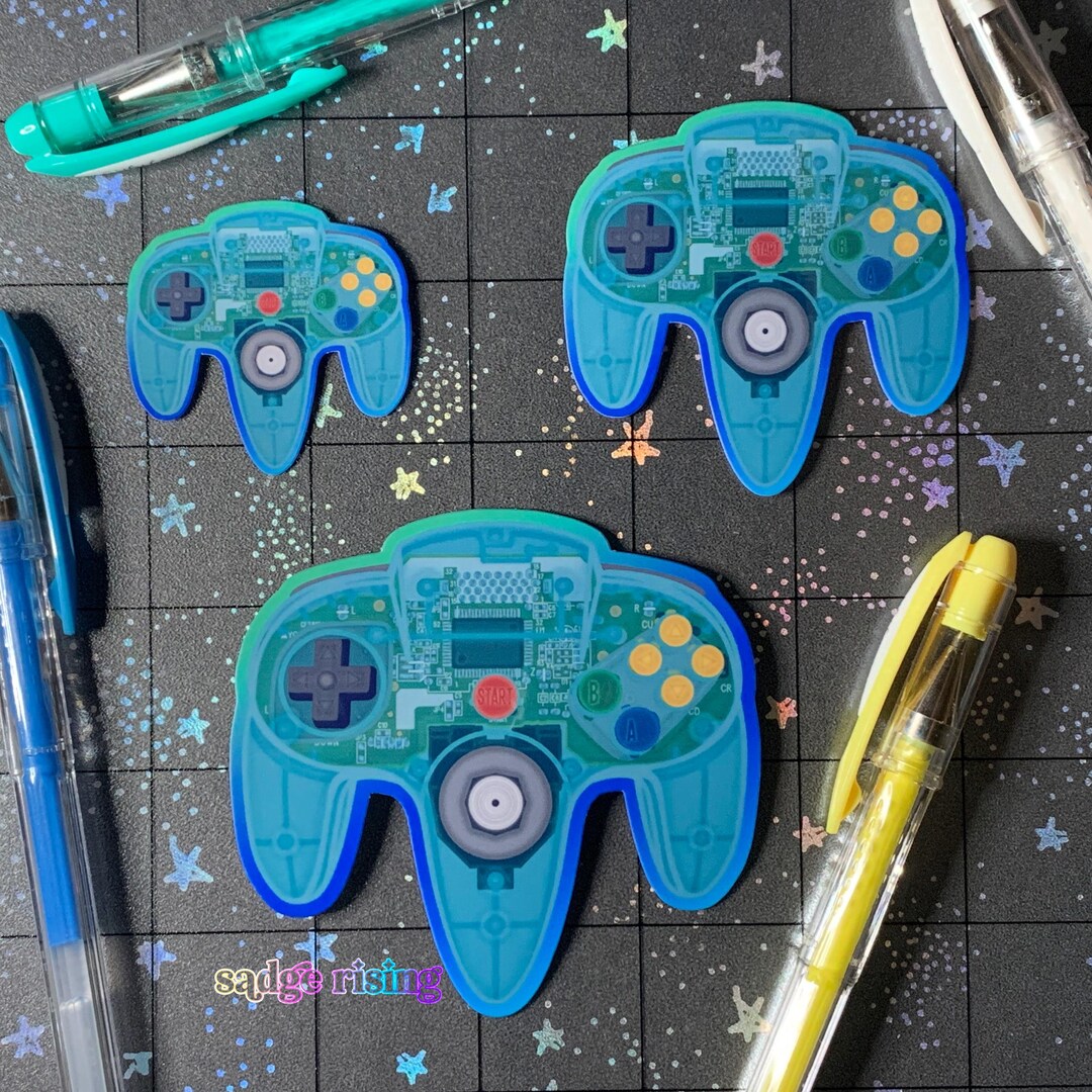 Game Controller Vinyl Sticker -- Iceberg Blue - Etsy