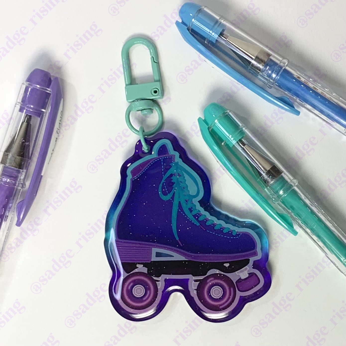 Cosmic Roller Skate Keychain - Etsy