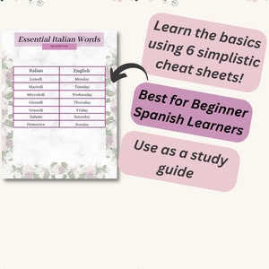 Italian for Beginners, Beginner Italian Phrases, Italian Study Cheat ...