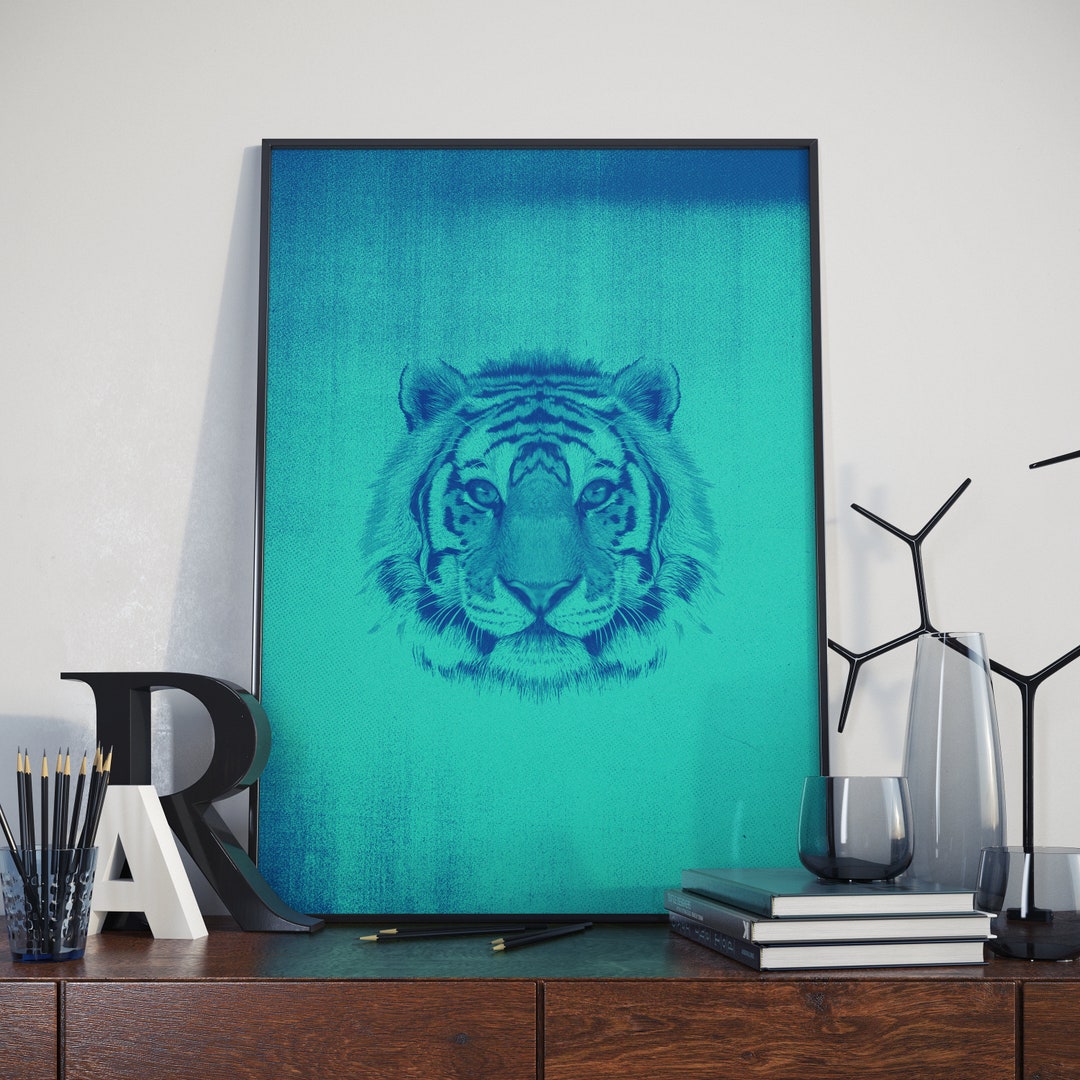 The Tiger Tiger Face Poster Print Wildlife Wall Art Home - Etsy