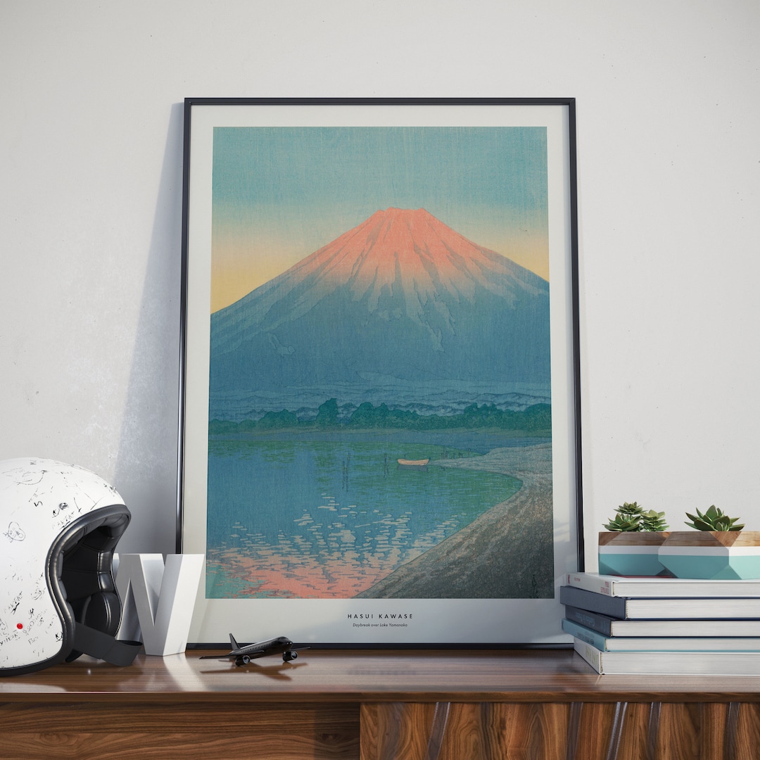 Daybreak Over Lake Yamanaka - Hasui Kawase | Wall Art | Decor | Vintage ...