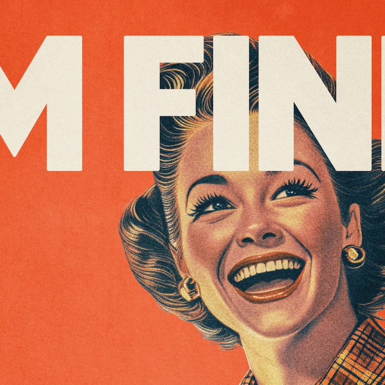 Funny Vintage Retro Poster, Sarcastic Kitchen Wall Art, Dark Humor ...