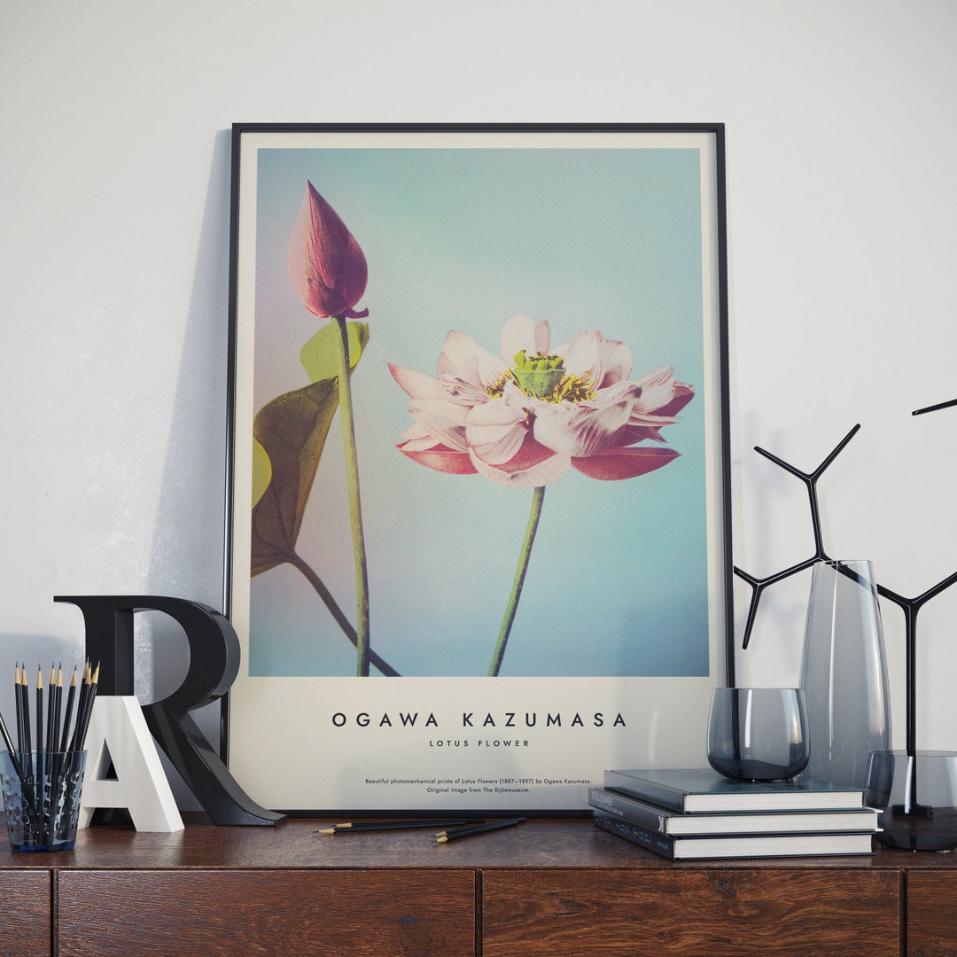Lotus Flower - Ogawa Kazumasa Floral Poster | Wall Art | Decor ...