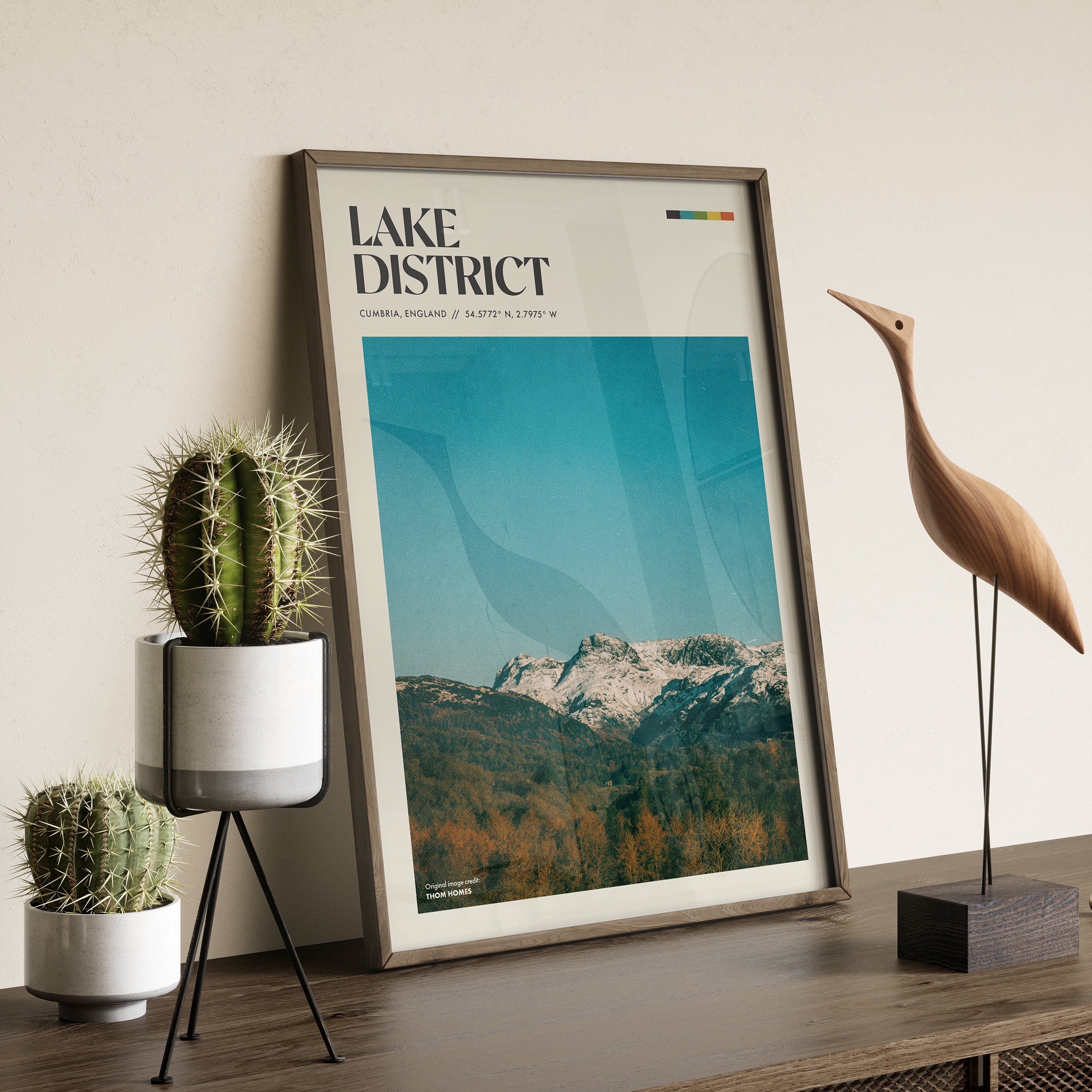 Lake District - Retro Poster Design | Landscape Photo | Rustic ...