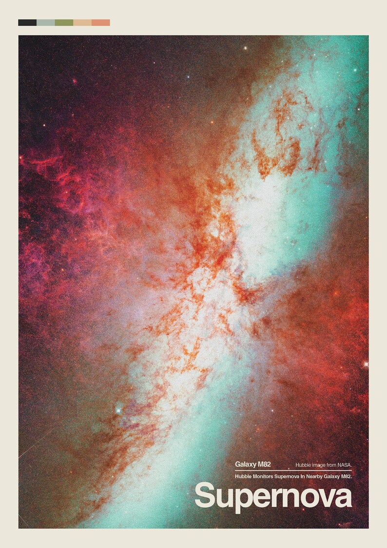 Supernova Contemporary Graphic Design Poster Wall Art - Etsy