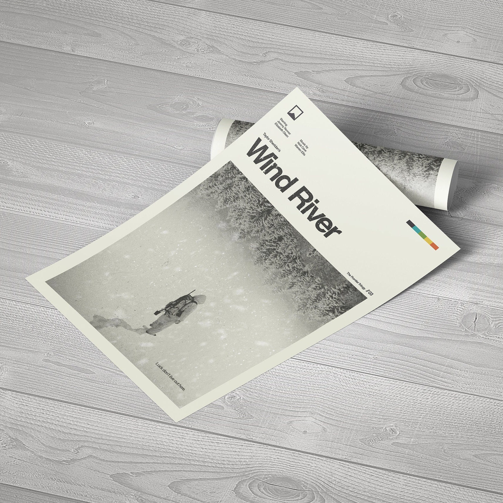 Wind River Inspired Poster Contemporary Graphic Design Wall Art Movie ...