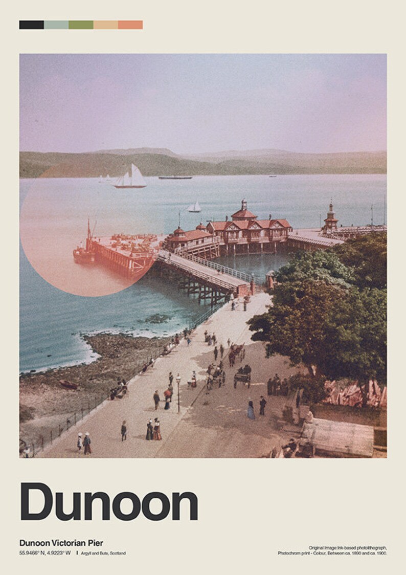 Dunoon Scottish Landscape Design Poster Wall Art Decor Vintage Travel ...