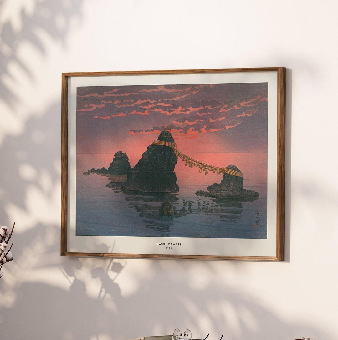 Rocks in the Ocean - Hasui Kawase | Wall Art | Travel Decor | Vintage ...