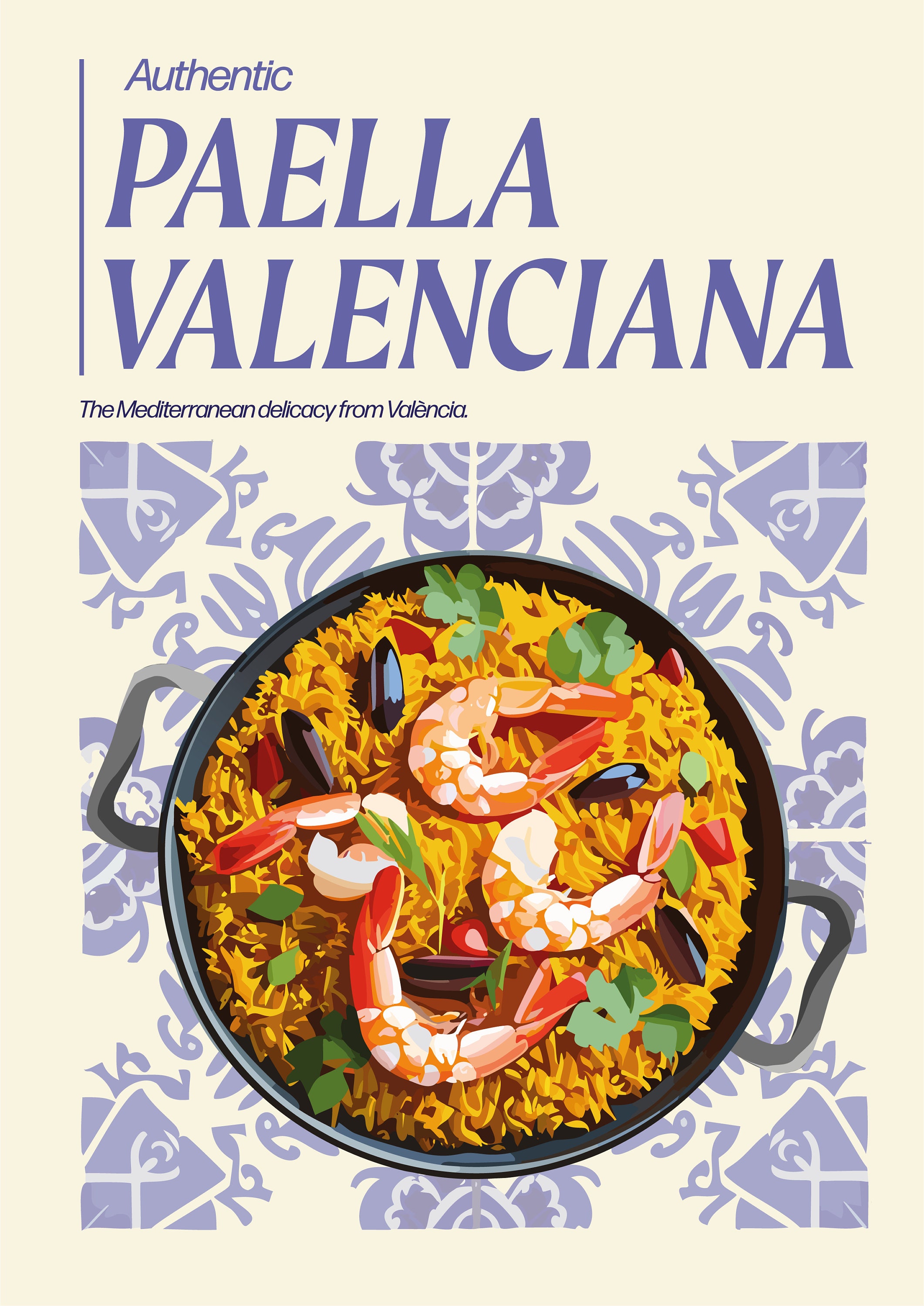 Paella Poster, Paella Poster Art Digital, Valencian Paella, Paella ...