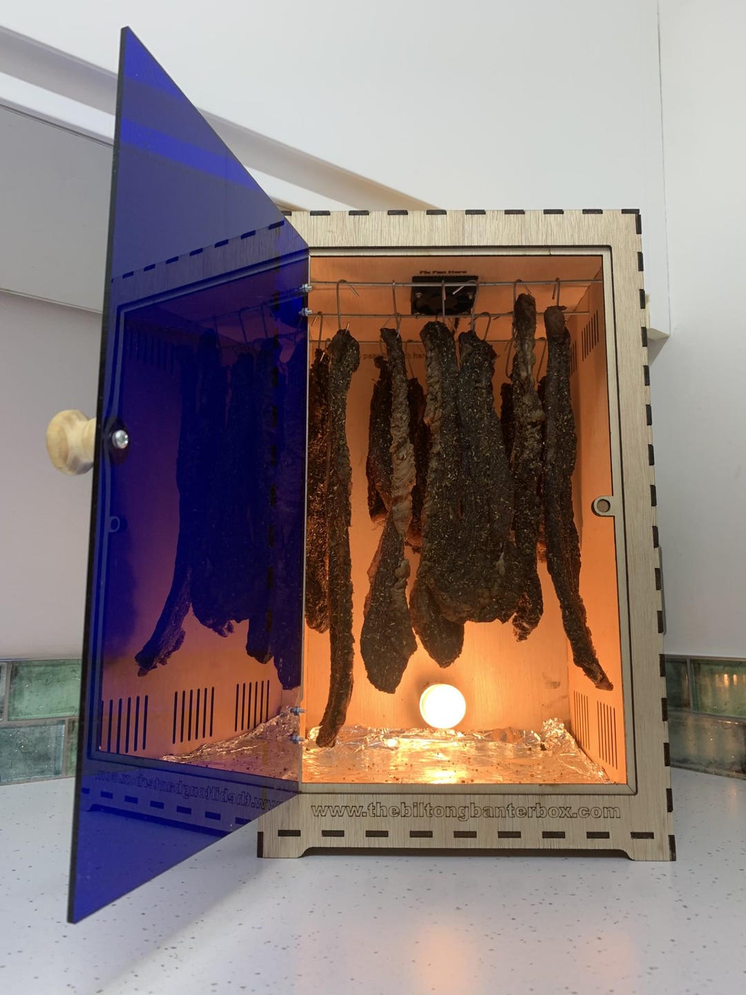 Biltong Maker Box: Family Biltong Factory With Blue Acrylic Door - Etsy