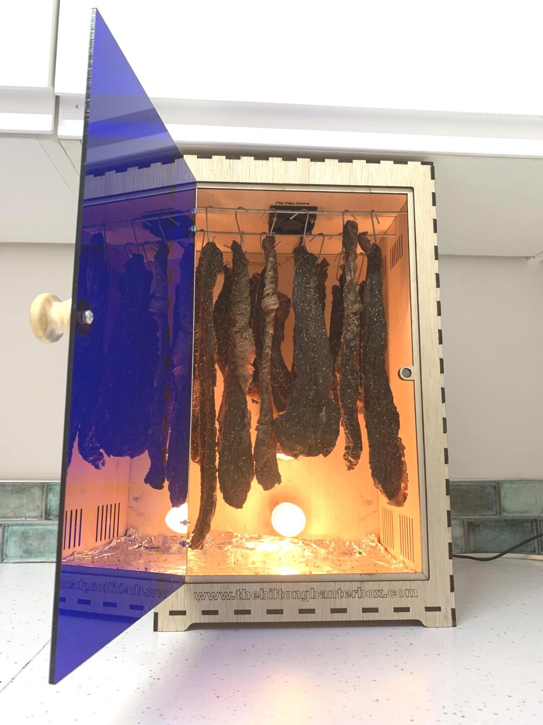 Biltong Maker Box: Family Biltong Factory With Blue Acrylic Door - Etsy