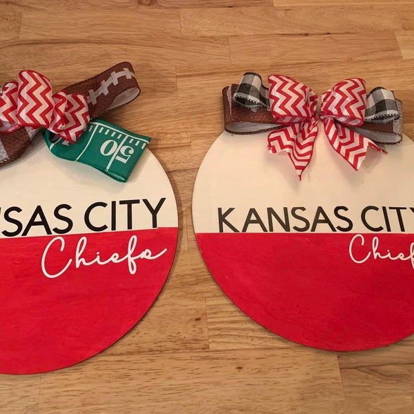 Kansas City Chiefs Signs for Wreath - Etsy