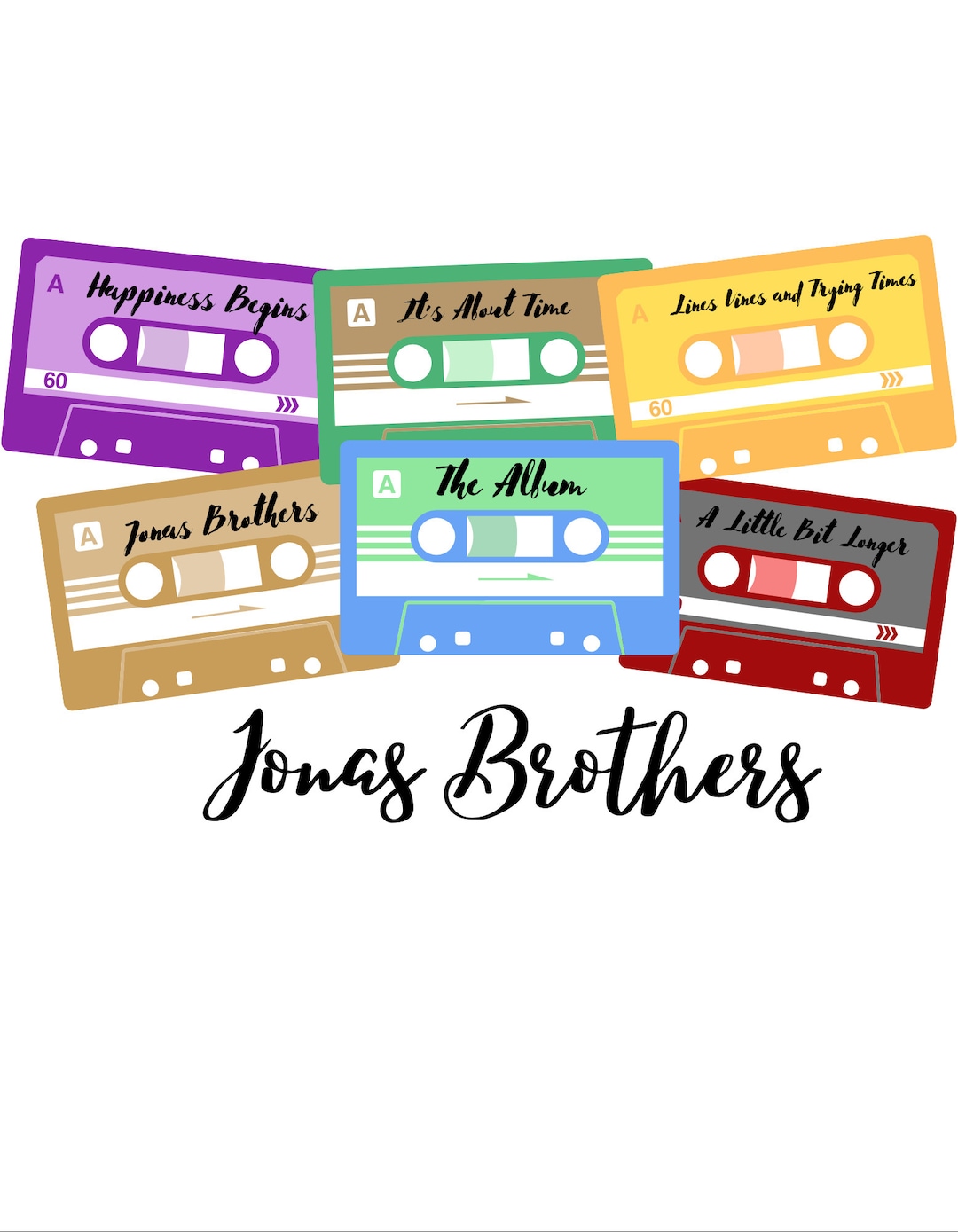 Jonas Brothers Album Cassette PNG - Etsy