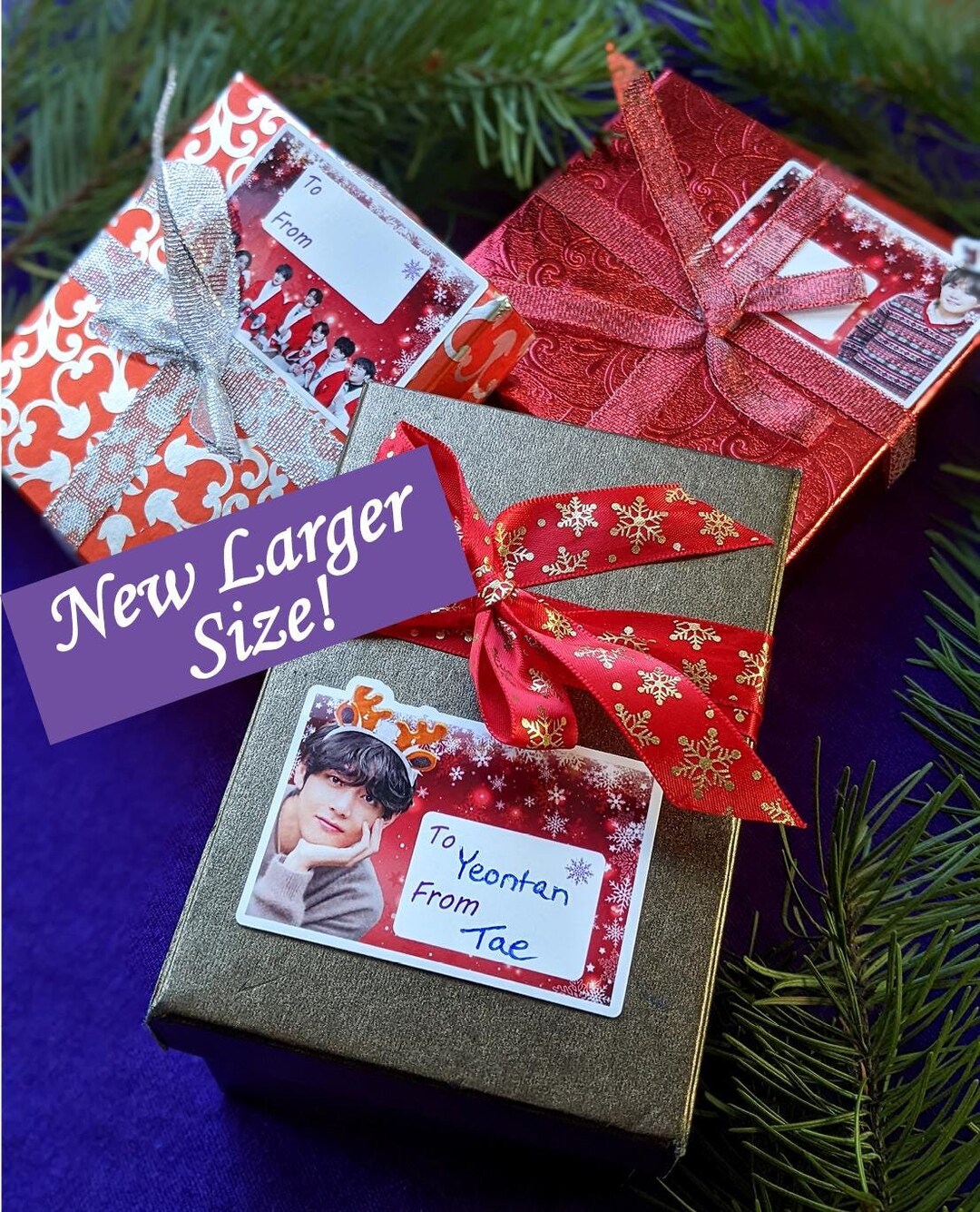 BTS Gift Tags -set of 8, BTS Christmas Gift Labels, Bts Holiday Sticker ...