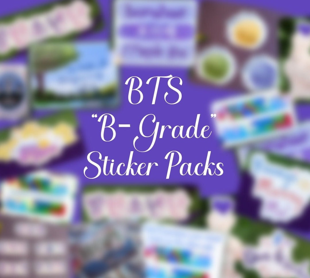 Kpop Sticker Pack, Bangtan B Grade Stickers, Waterproof K-pop Stickers ...