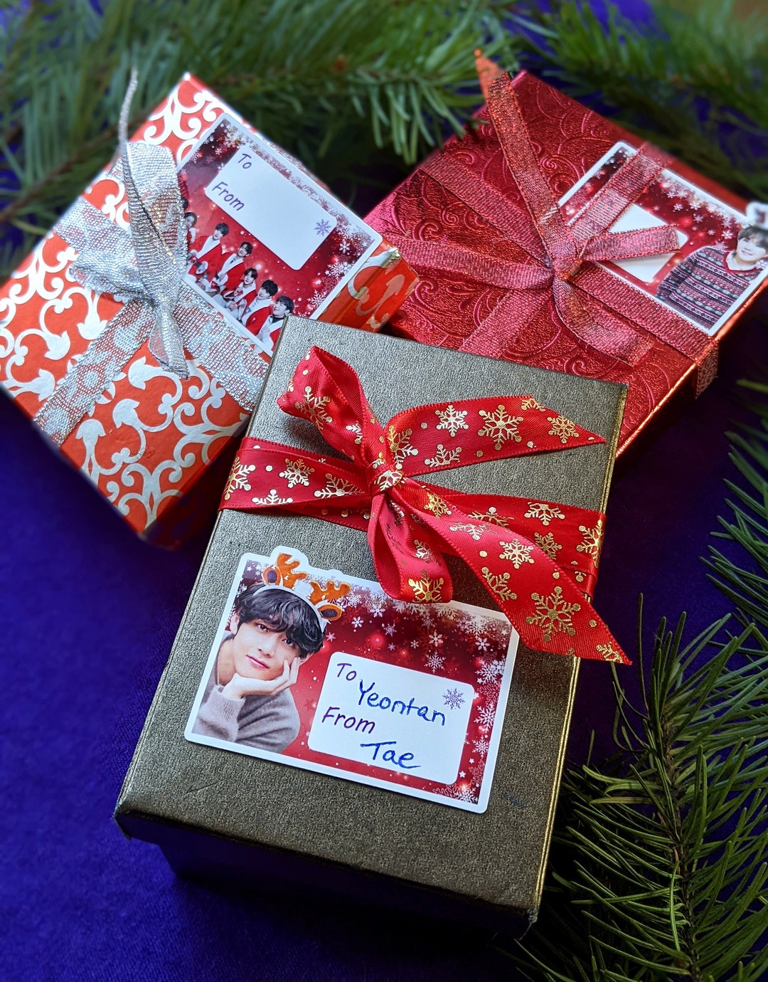 BTS Gift Tags set of 8, BTS Christmas Gift Labels, Bts Holiday Sticker ...