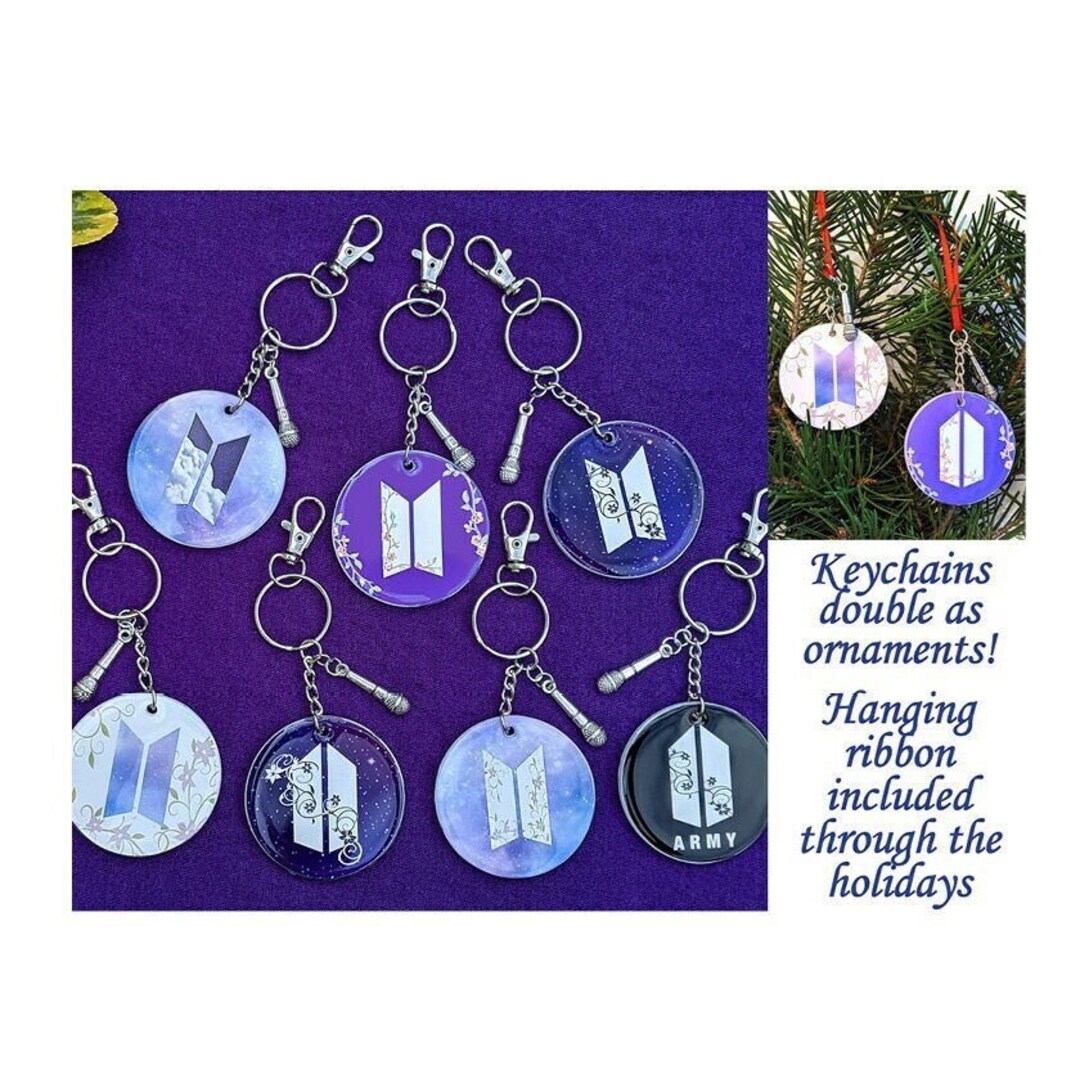BTS Logo Keychain BTS Bag Charm Bts Logo Design Handmade - Etsy Canada