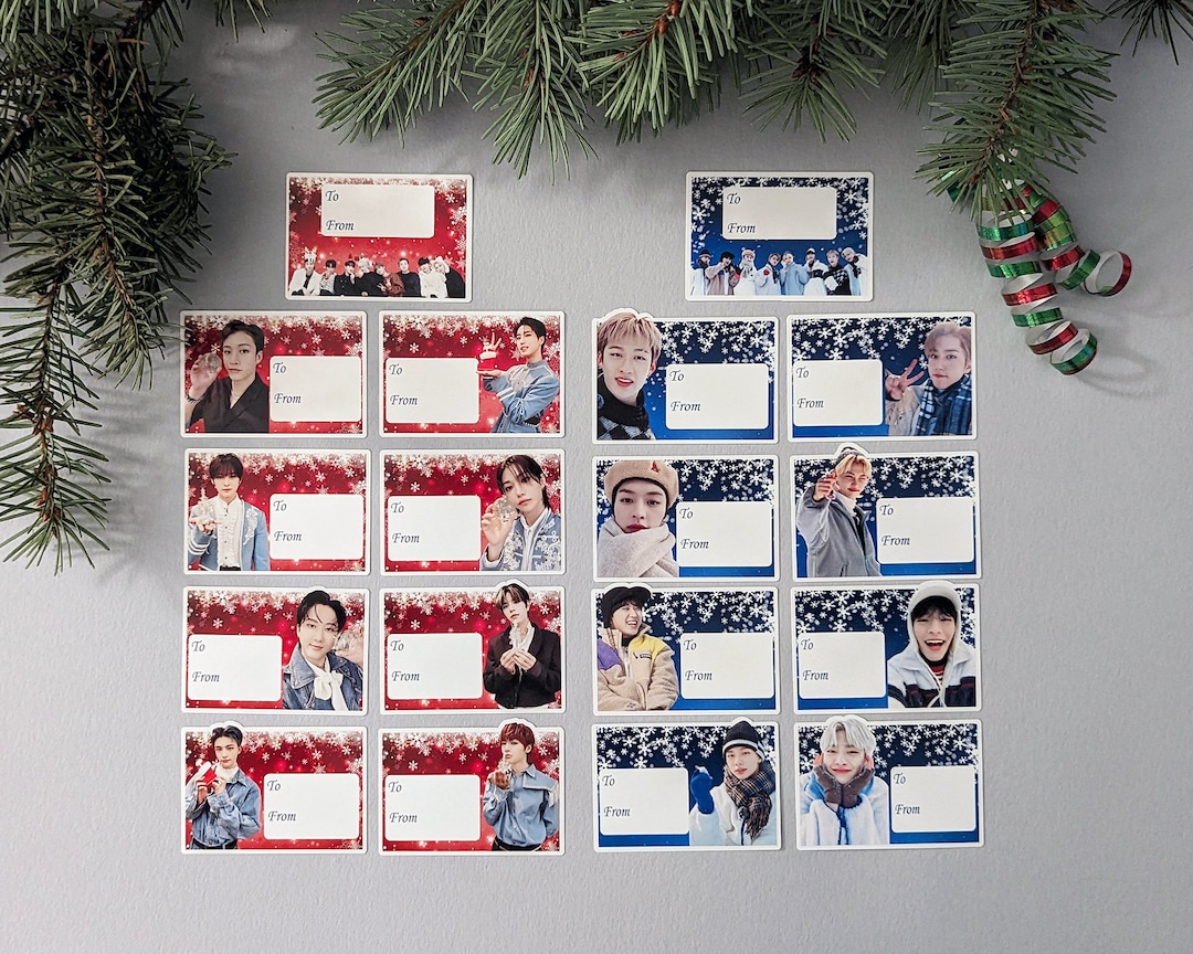 Stray Kids Gift Tags set of 9, Stray Kids Christmas Gift Labels, SKZ ...
