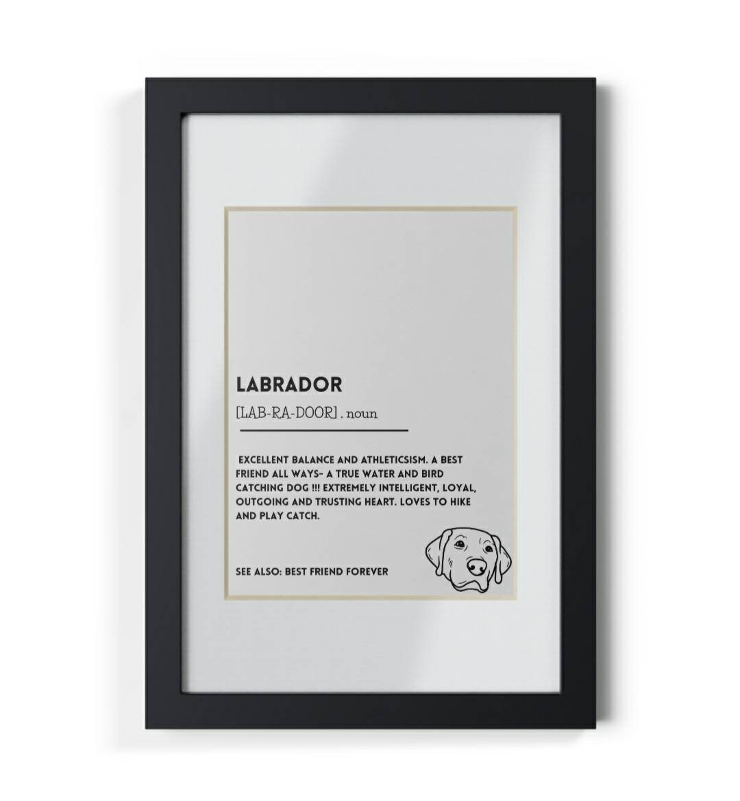Labrador Definition Print INSTANT DOWNLOAD Wall Art Print Word ...