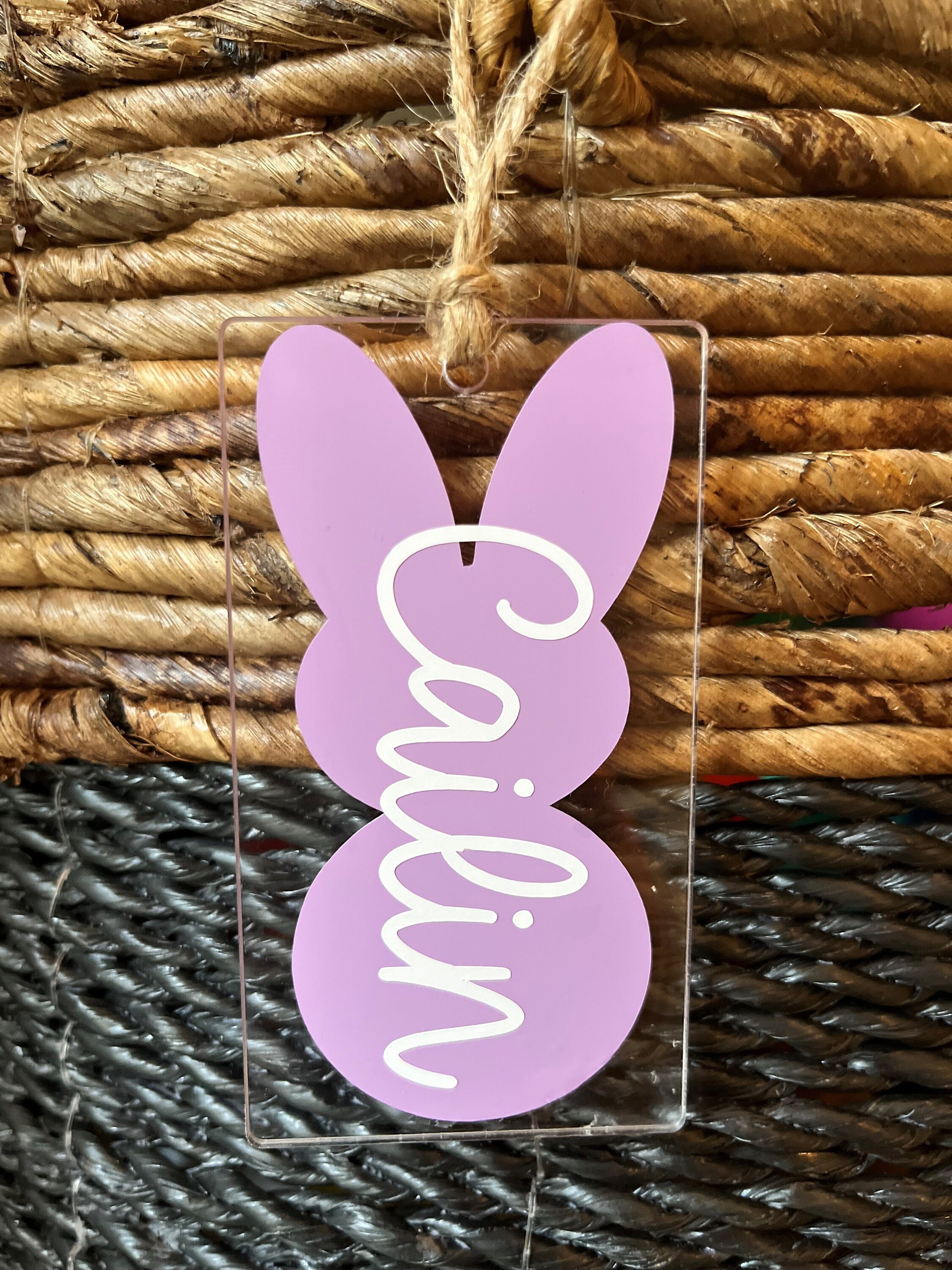 Easter Basket Name Tag | Personalized Easter Bunny Name Tag | Kids ...
