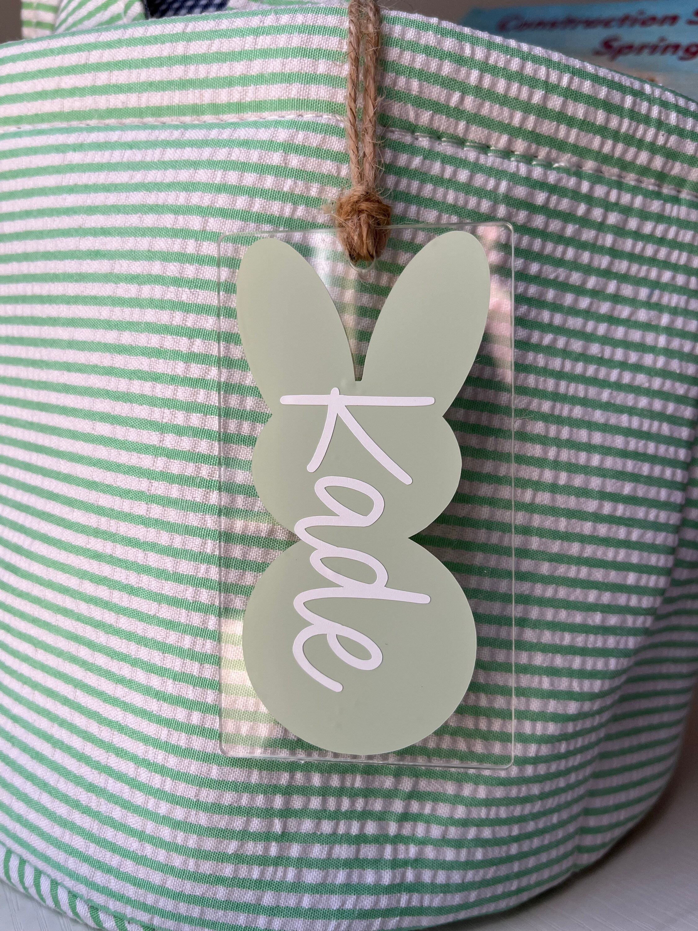 Easter Basket Name Tag | Personalized Easter Bunny Name Tag | Kids ...