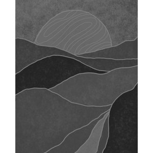 Gray Scale Landscape Wall Art - Etsy