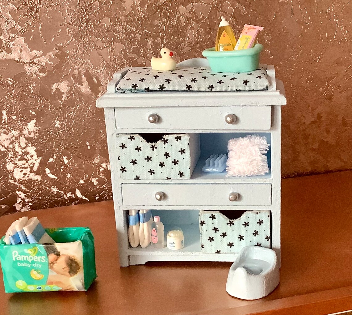 1:12 Scale Nursery Baby Changing Station - Etsy