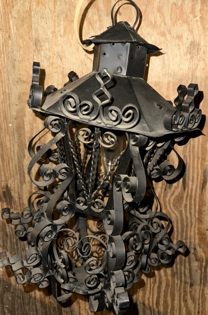 Vintage Metal Scroll Hanging Light - Etsy