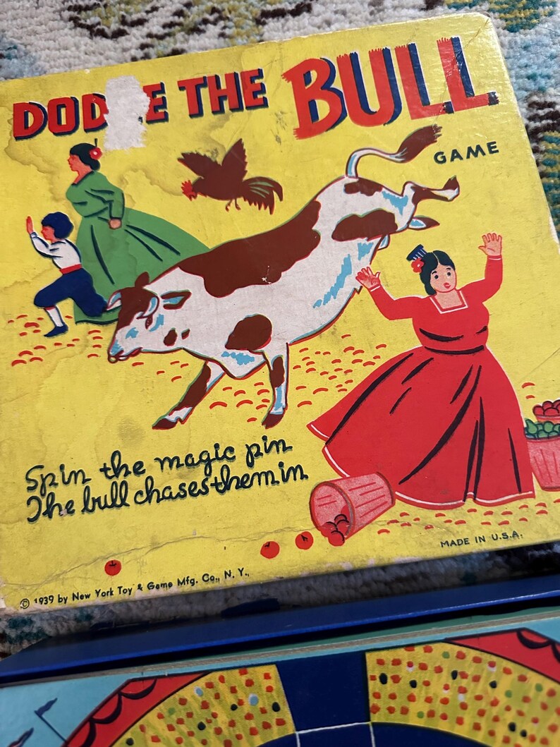 1939 Dodge the Bull Board Game - Etsy