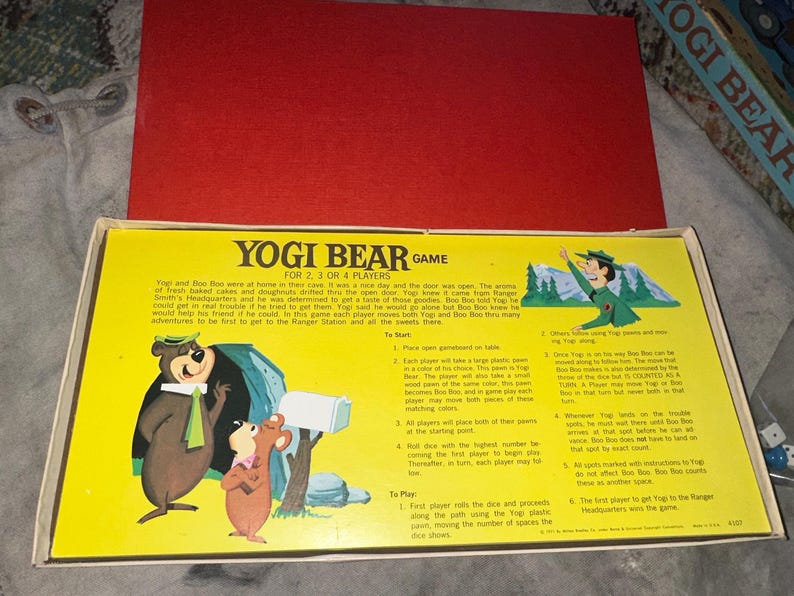 Vintage Yogi Bear Game - Etsy