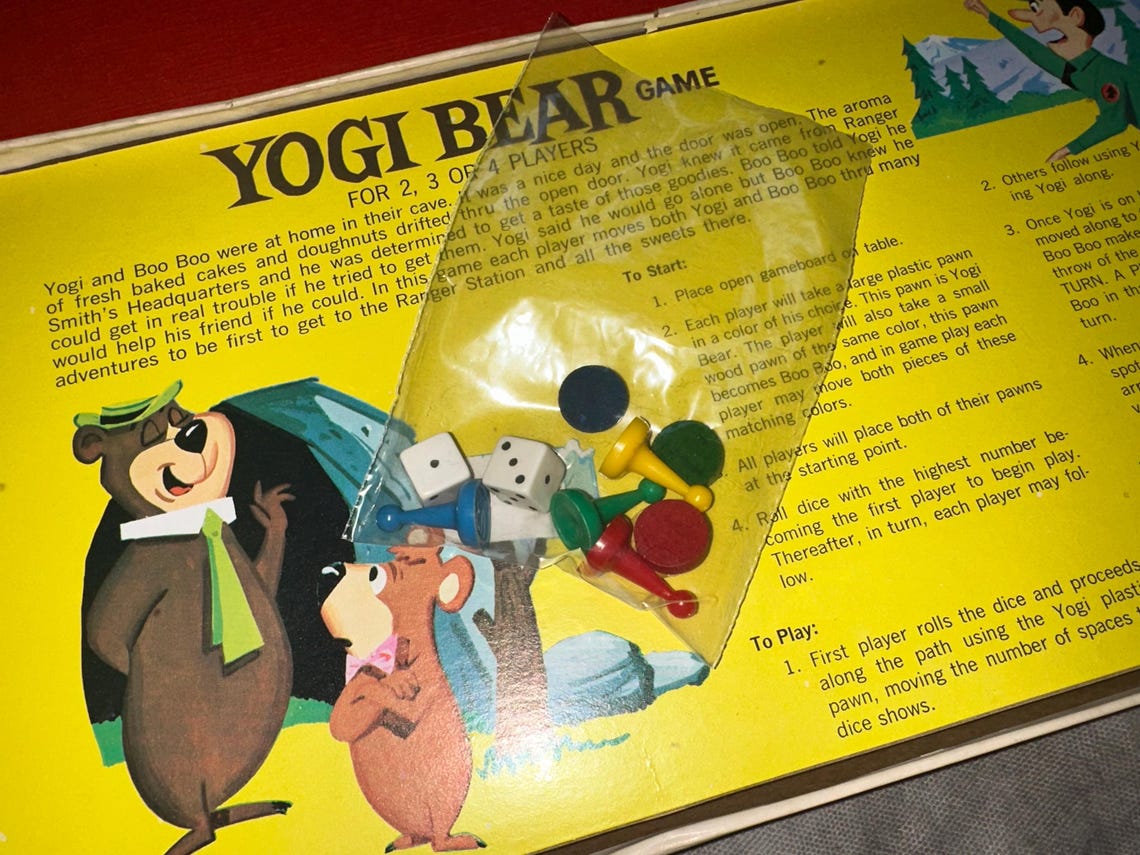 Vintage Yogi Bear Game - Etsy