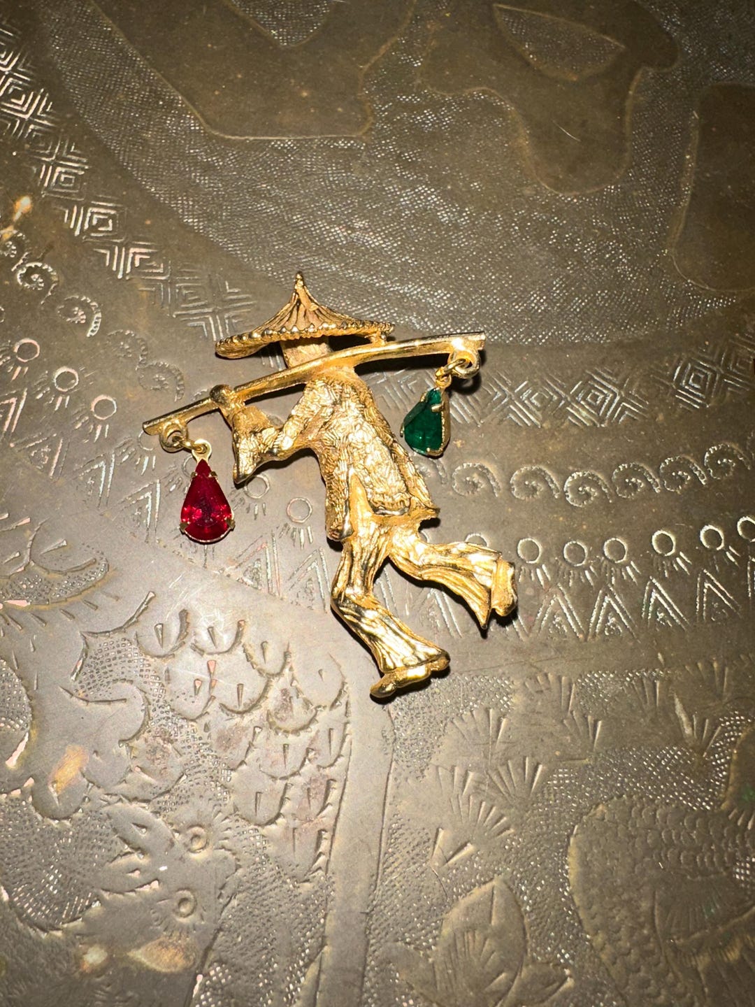 Vintage Lisa Marked Water Carrier Pin - Etsy