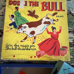 1939 Dodge the Bull Board Game - Etsy