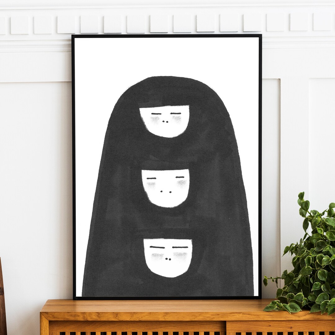 Totem Poster Original Minimalist Interior Wall Art Abstract Giclee ...