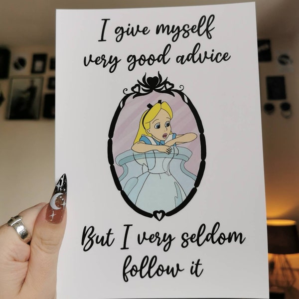 Alice in Wonderland I Give Myself Very Good Advice - Etsy