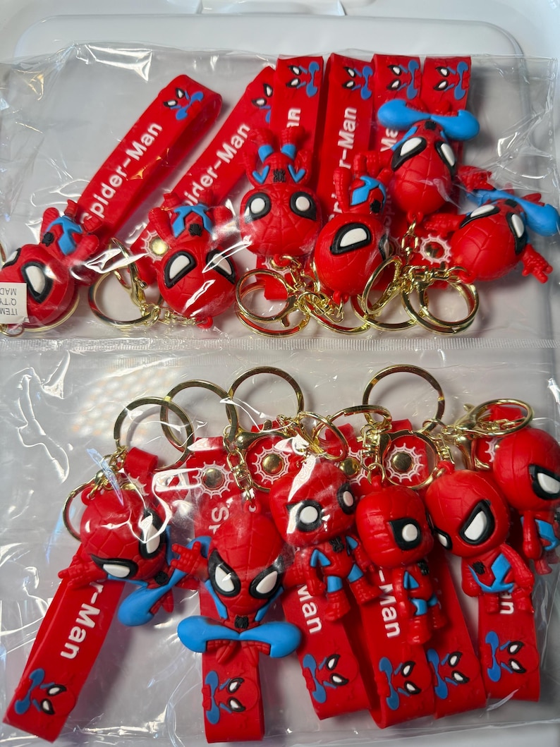 Spider-man Keychains - Etsy
