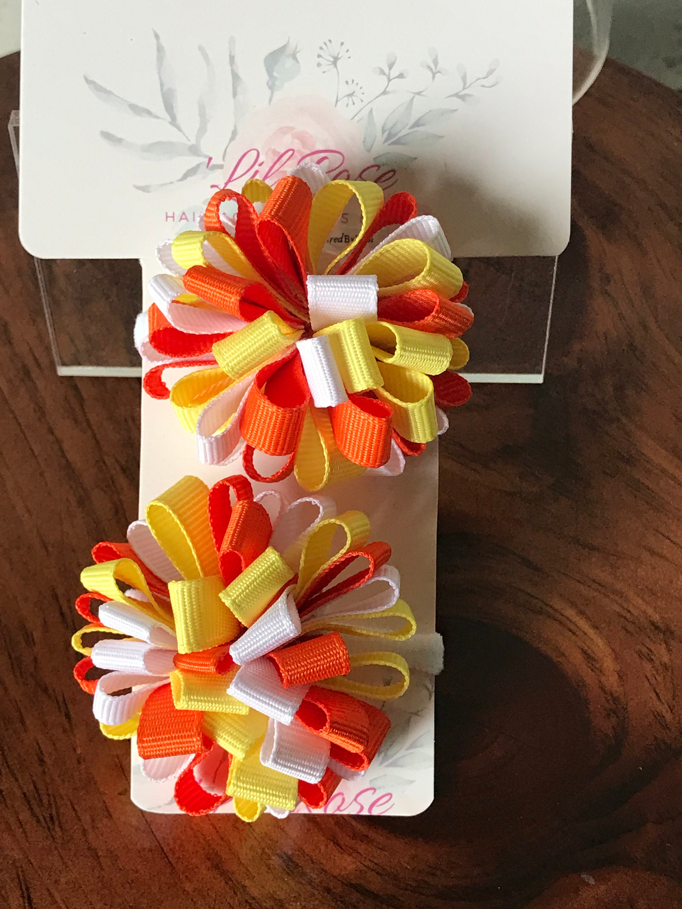 Pompom Hair Piggies Piggy Tails Loopy Hair Bows Gifts for - Etsy