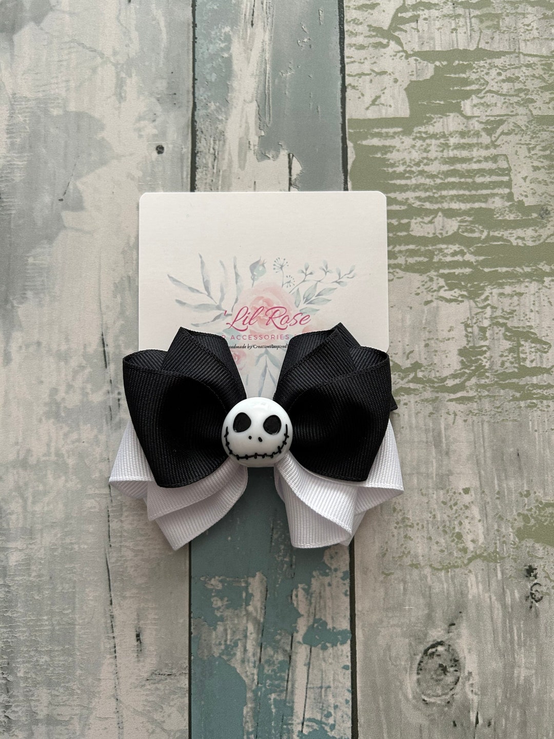 Jack Skellington Themed Milena Hair Bow, Nightmare Before Christmas ...