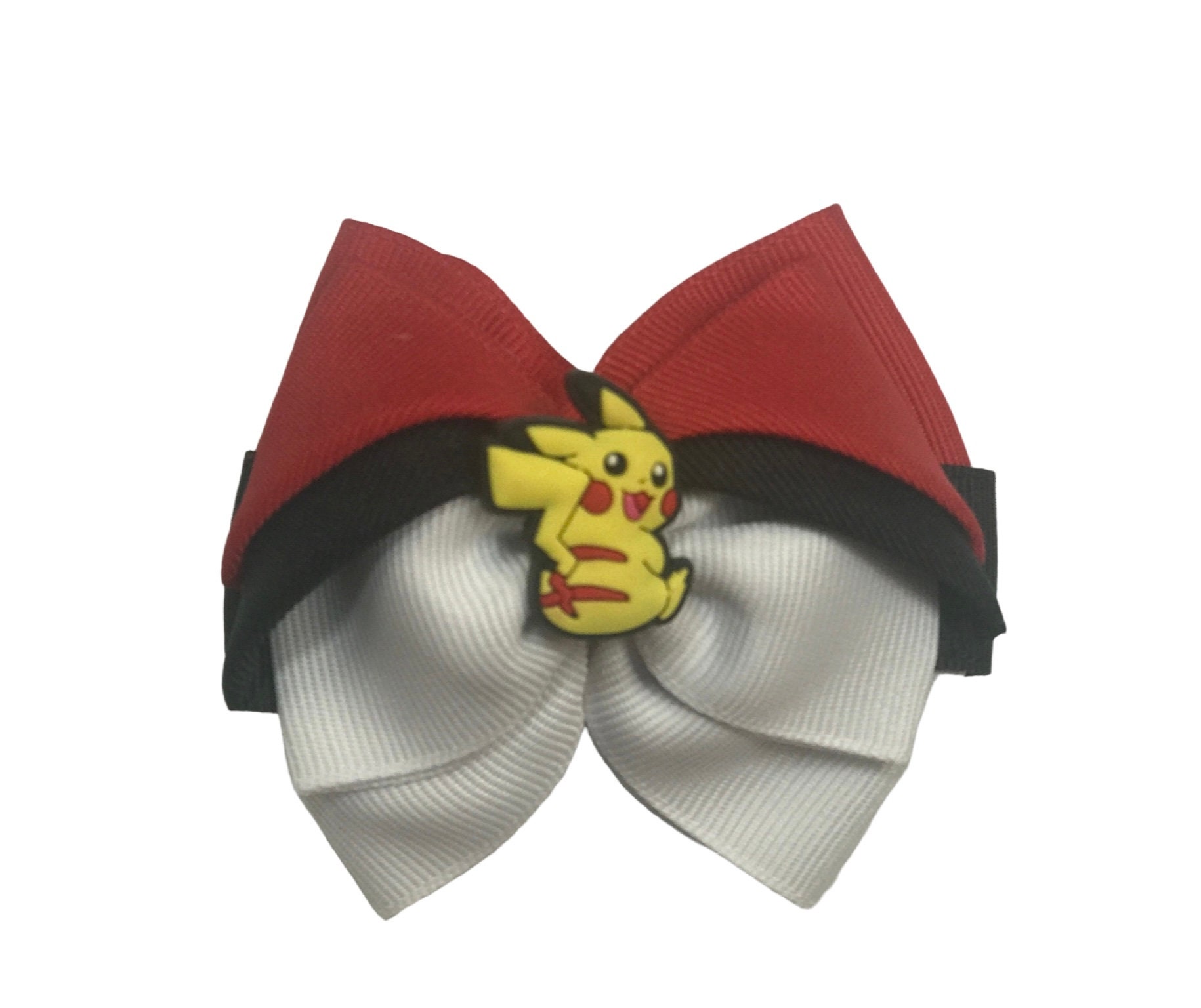 Pikachu Themed Hair Bow Pokemon Hair Clip Pocket Monster - Etsy