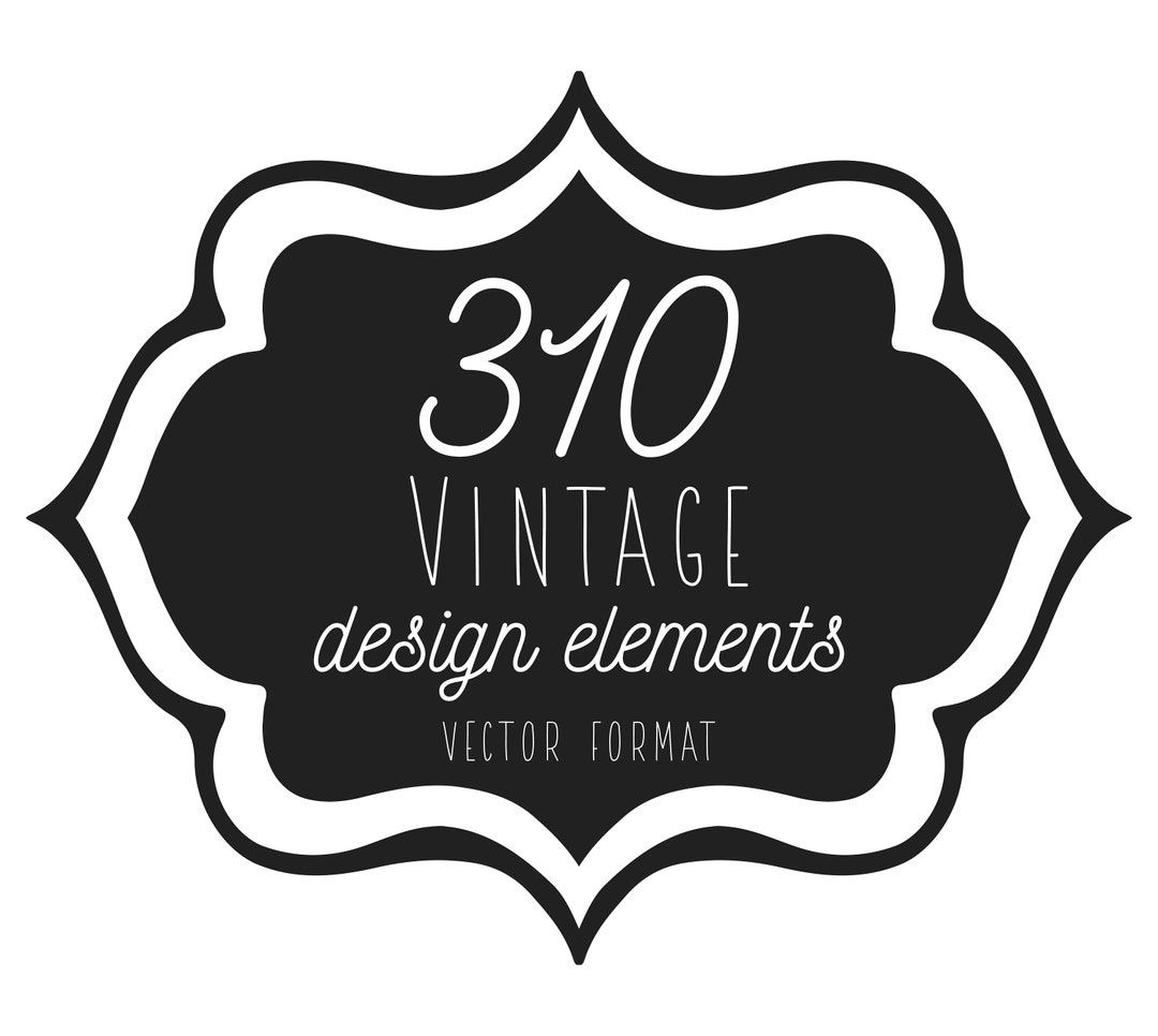 Vintage Design Elements, SVG Vector Format, Use in Your Own Designs, AI ...